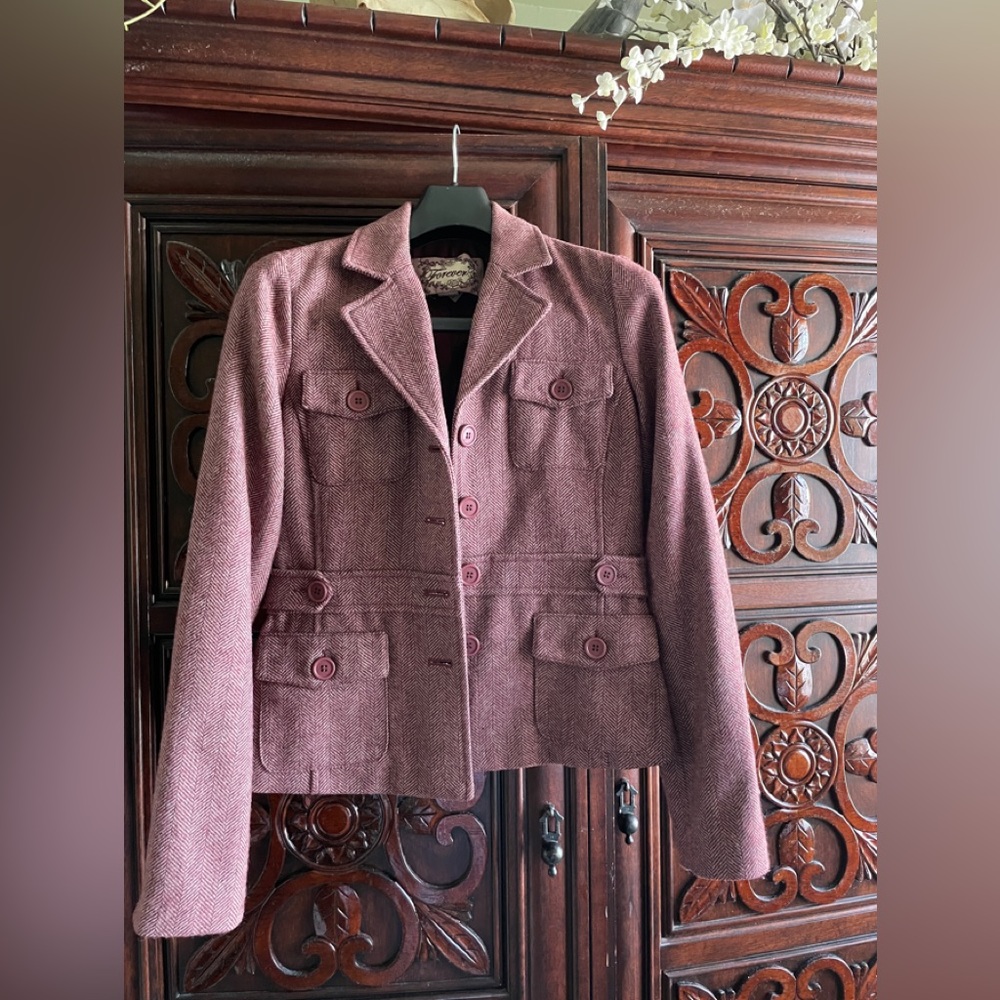 Gorgeous, Red Tweed Jacket - Gem